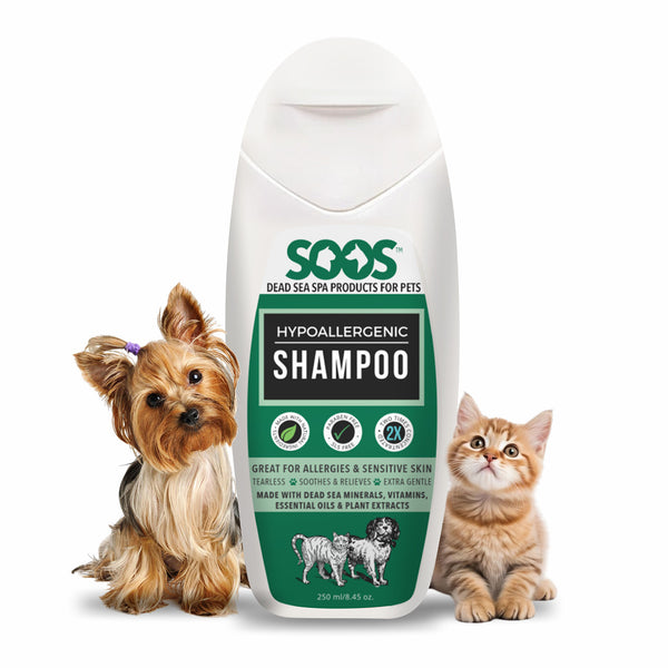 Buy Best Natural Dead Sea Hypoallergenic Pet Shampoo | SOOS PETS – Soos ...
