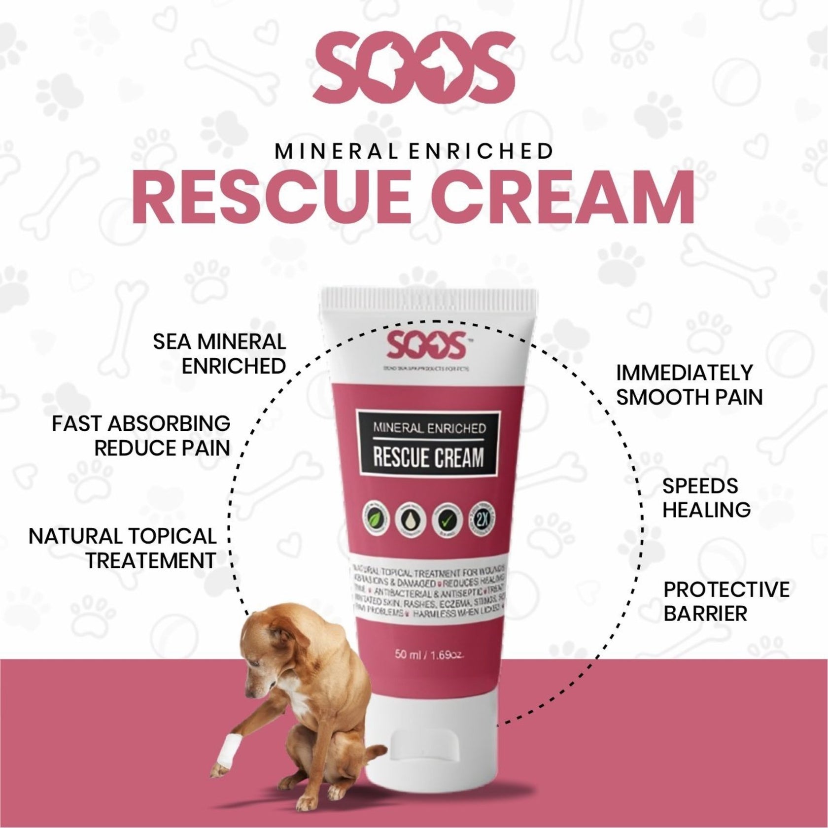 Natural Dead Sea Mineral Enriched Pet Rescue Cream – Soos Pets