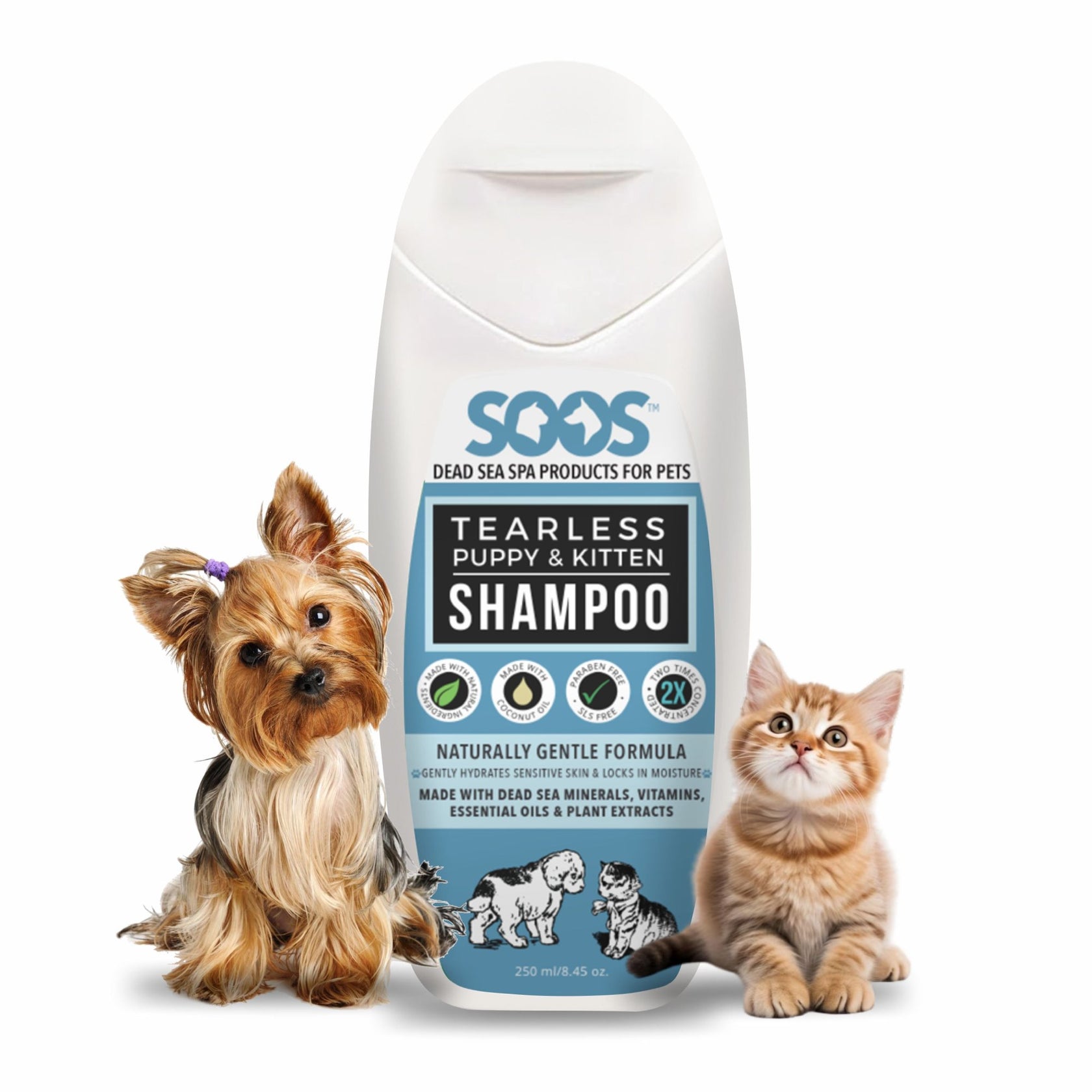 Natural Dead Sea Tearless Puppy & Kitten Pet Shampoo – Soos Pets