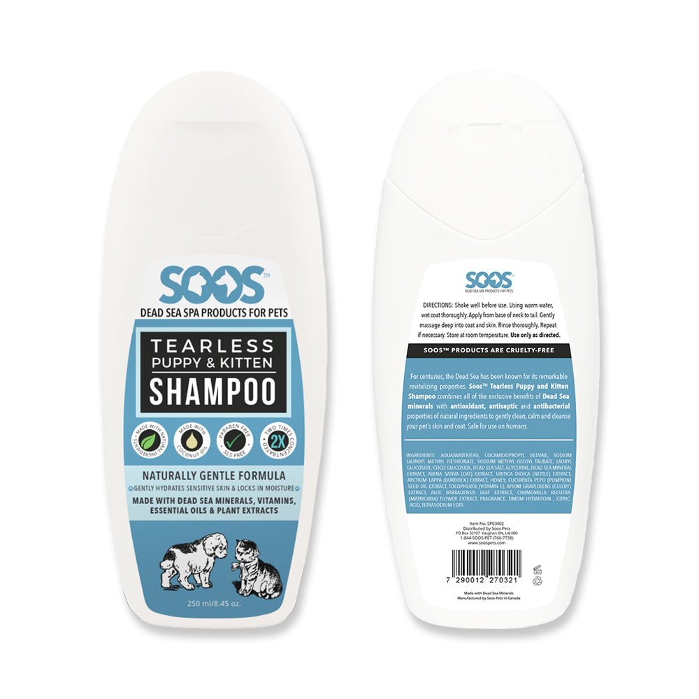Natural Dead Sea Tearless Puppy & Kitten Pet Shampoo – Soos Pets